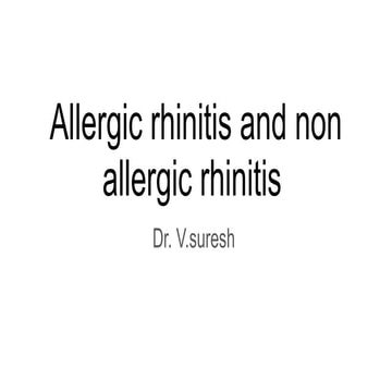 Allergic and non allergic rhinitis .pptx