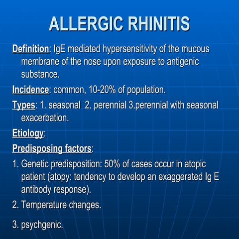 Allergic Rhinitis | PPT