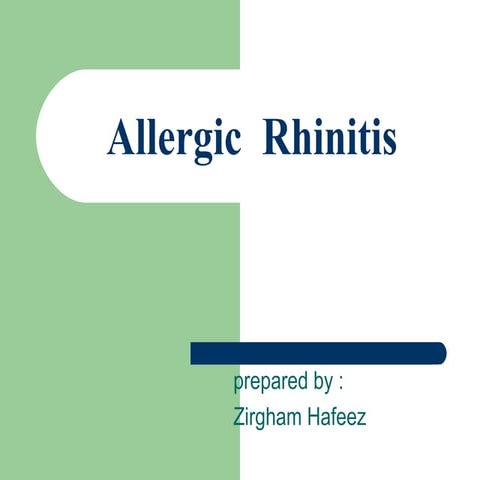 Allergic rhinitis | PPT