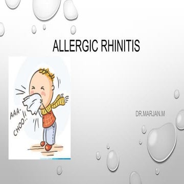 Allergic rhinitis - presentation | PPTX
