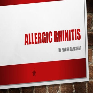 Allergic rhinitis - presentation | PPTX