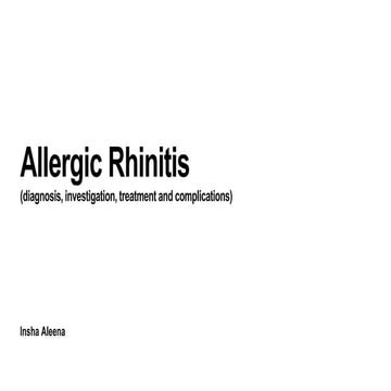 Allergic rhinitis | PPTX