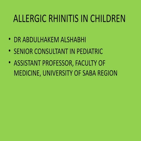 Allergic rhinitis in children in pediatric.pptx