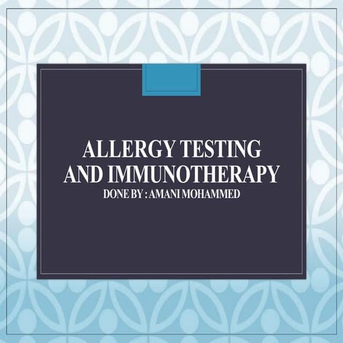 Allergy Clinic Brochure | PDF