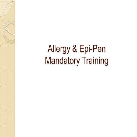 Allergy and epi pen | PPTX