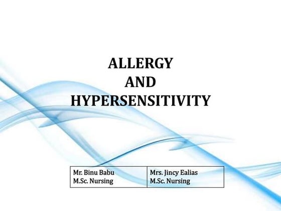 Allergies | PPTX | Allergies | Diseases and Conditions