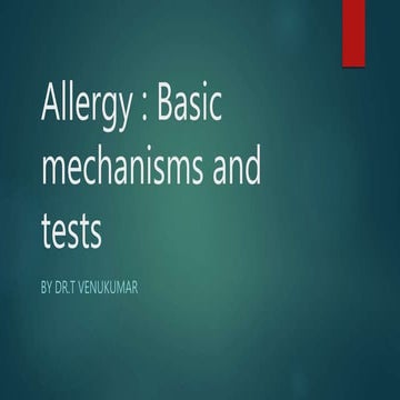 Allergy basic tests | PPTX