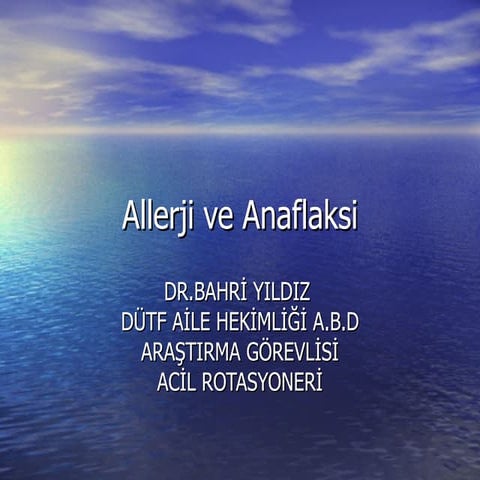 Allerji anaflaksi dr. bahri yildiz | PPT