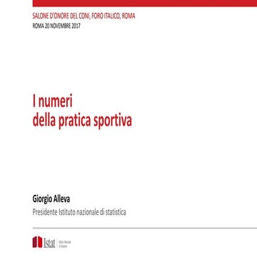 G. Alleva, I numeri della pratica sportiva | PDF