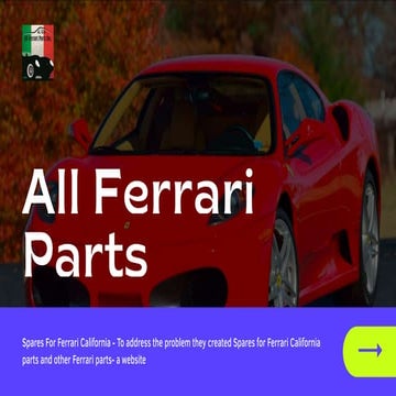 Spares For Ferrari California | PPT