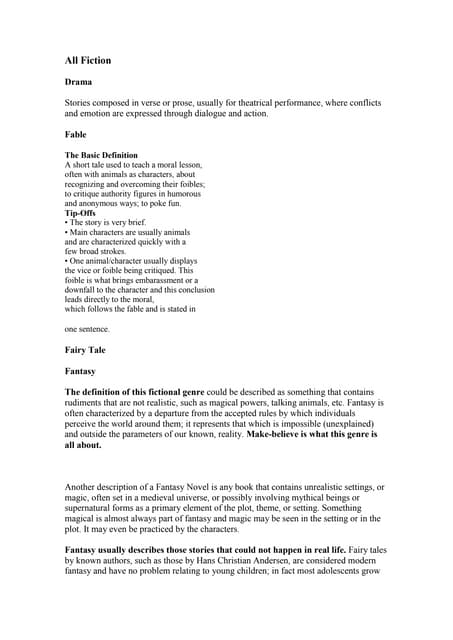 LITERARY GENRES | PPT