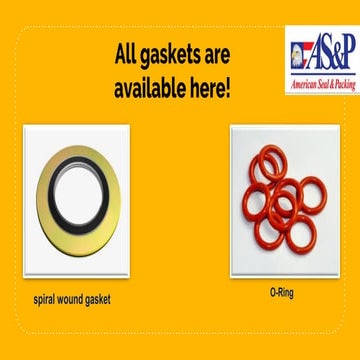 All gaskets are available here! | PDF