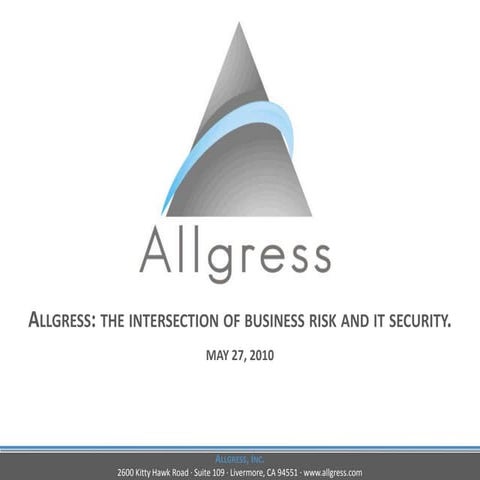 Allgress High Level Presentation | PPTX