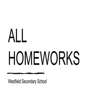 ALL HOMEWORKS - WHS | PPT