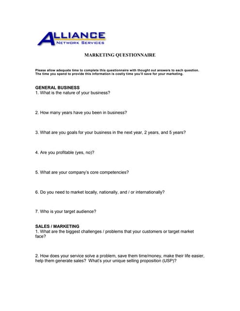 TV ADVERT: Questionnaire | PDF
