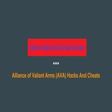 Alliance of valiant arms steam | PPTX