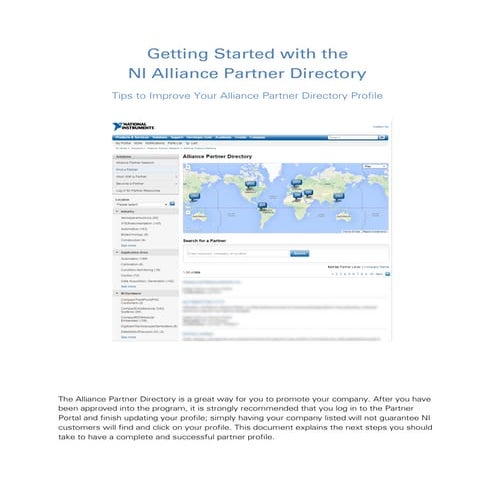 Alliance partner directory recommendations | PDF