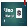 Alliance University | PDF