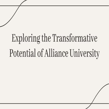Alliance University | PDF