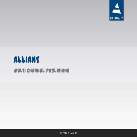 ALLIANT Dashboards (web)analytics and dashboards | PPTX