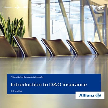 Statewide - Allianz Introduction to D&O Insurance | PDF