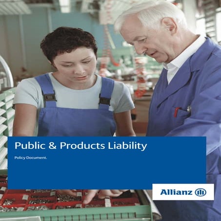 Allianz Liability PDS (Product Disclosure Statement / Policy Wording) | PDF