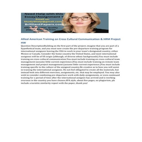 Assignment 2 Cross Culture | PDF