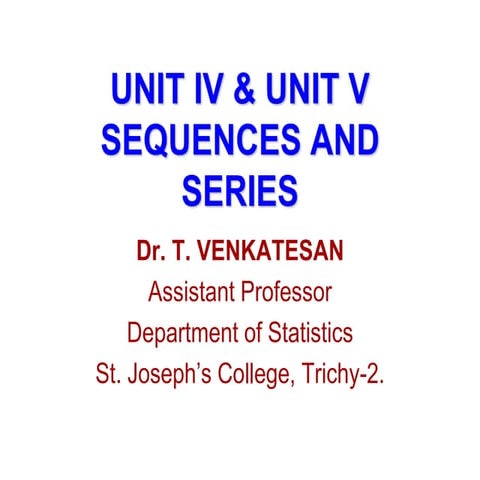 Sequence and series | PPTX