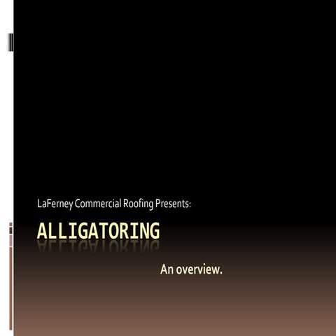 Alligatoring of Your Roof | PPSX