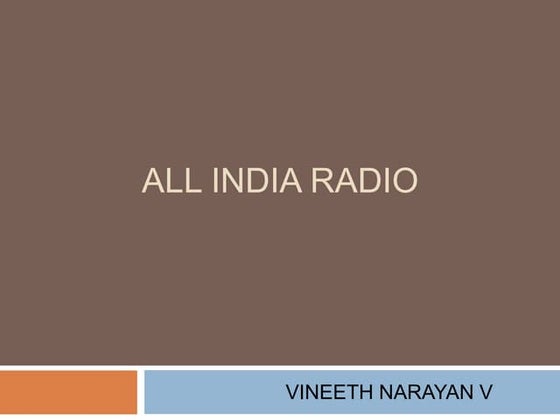 Growth and Development of Radio in india | PPT