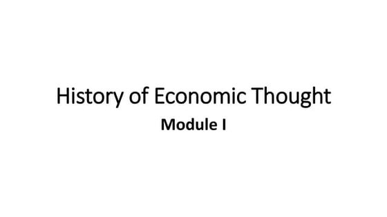 History of economic thought II, chapter 2-3 | PPT