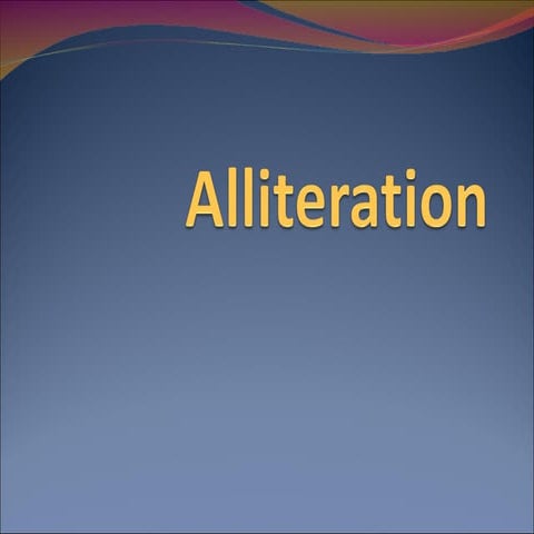 Alliteration Mine | PPT | Poetry | Books and Literature