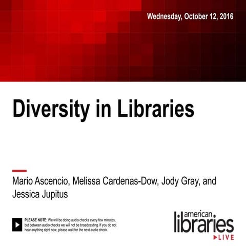 Libraries & Diversity for Not-so Diverse Populations | PPTX
