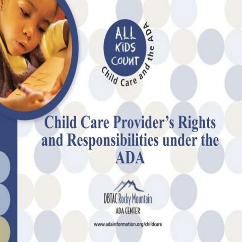 Child Care Provider’s Rights and Responsibilities under the Americans ...