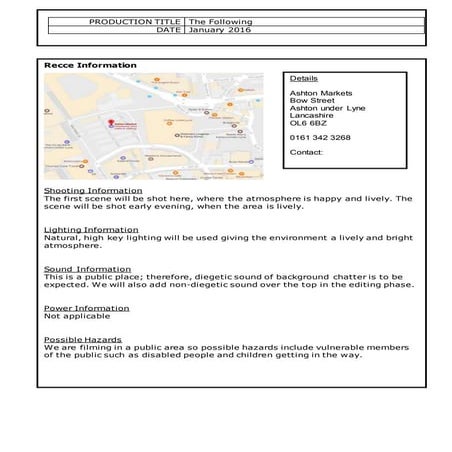 Location Recces - Trailer | DOCX