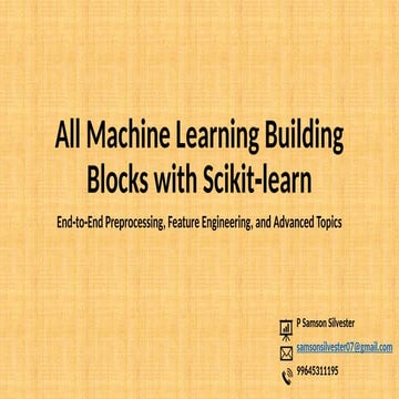 All Machine Learning Building Blocks with Sklearn.pptx