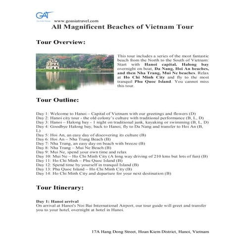 Vietnam Package Tour | PDF