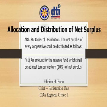 Allocation and-Distribution-of-net-surplus | PPTX