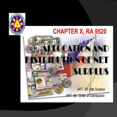Allocation and Distribution of Net Surplus | PPT