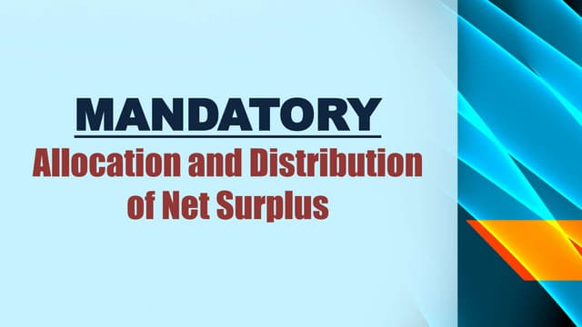 Allocation and-Distribution-of-net-surplus | PPTX