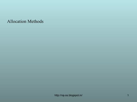 memory allocation methods | PPTX