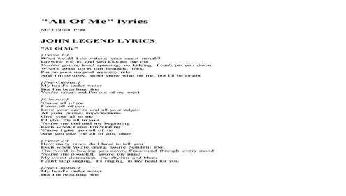 All Of Me Lyrics