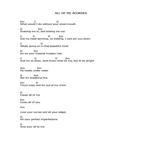 All of me acordes | DOCX