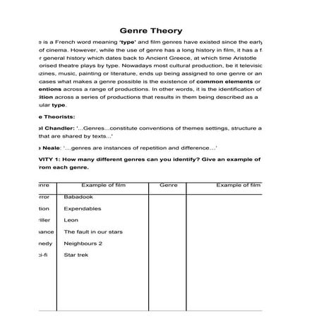 PR1 how do we analyse film | DOCX | Movies | Entertainment