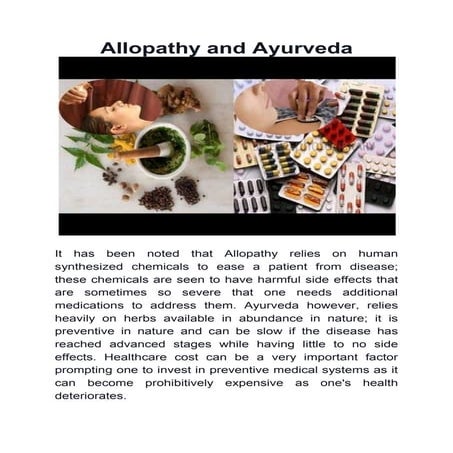 Allopathy and Ayurveda | PDF