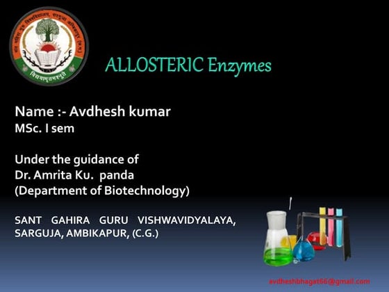 Allosteric enzymes regulation | PPT