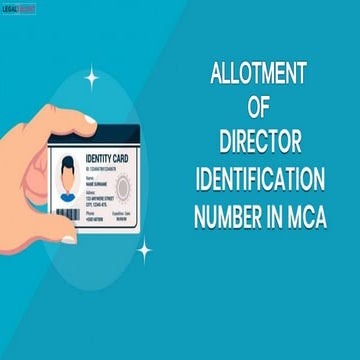 Allotment of DIN (Director Identification Number) | PPTX