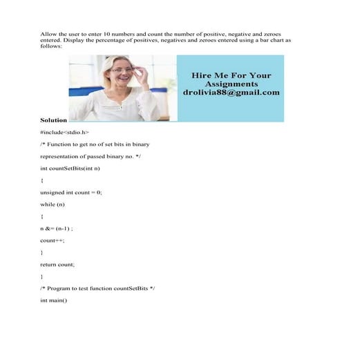 Allow the user to enter 10 numbers and count the number of positive- n.docx