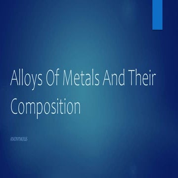 Alloys Of Metals And Their Composition.pptx