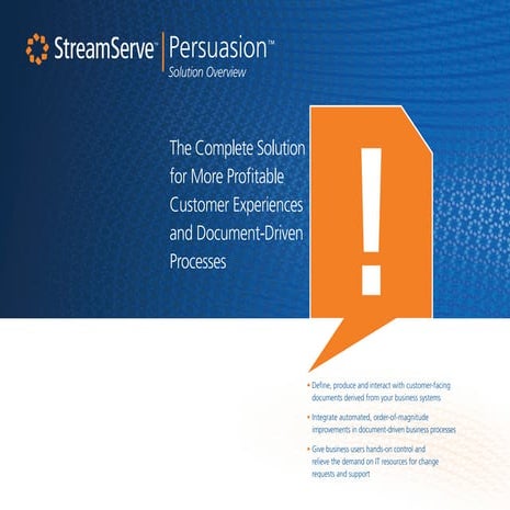 StreamServe brochure | PDF